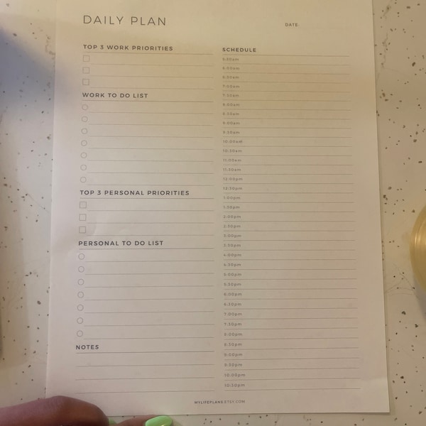 Printable Monthly Planner on Two Pages, Month at a Glance, Monthly ...