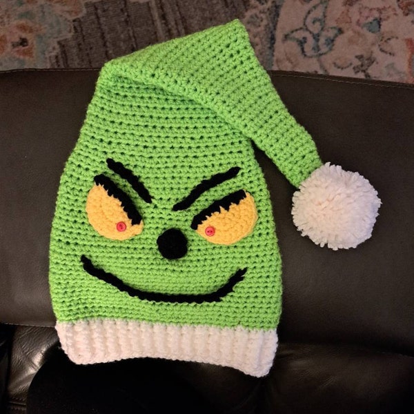 EASY CROCHET PATTERN - Grinch Inspired - Christmas Hat - Holiday - Elf ...