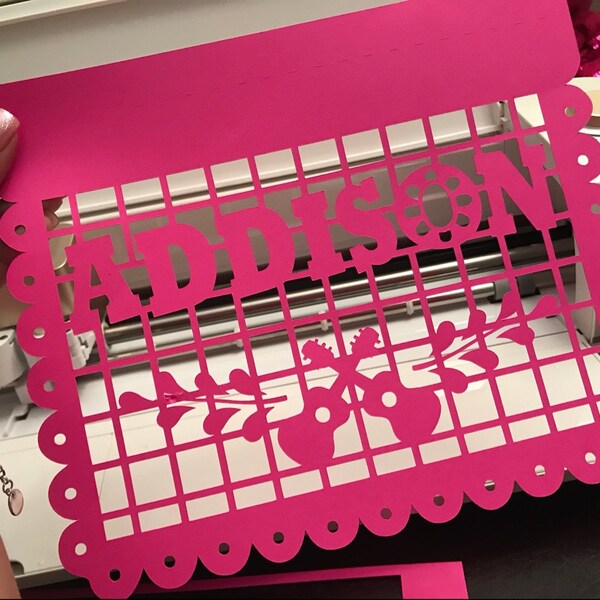 SVG Template COCO Papel Picado Custom Birthday Girl or Boy Banner Flags ...