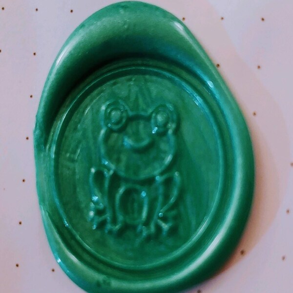 Frog Wax Seals Stamp - Sitting Frog Sealing Wax Stamp - Cute Smiling ...
