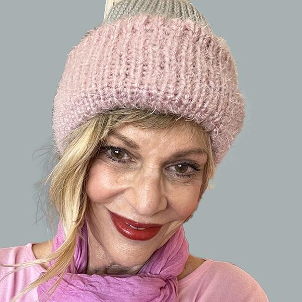 Black Slouchy Beanie,ribbed Double Layer,knitted Beret,chunky Earthy ...