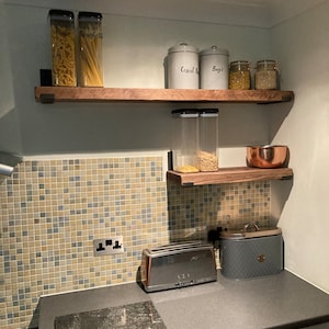 Wooden Rustic Floating Shelves Handcrafted Using Sustainable - Etsy