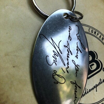 Handwritten Key Chain Your Handwriting Keychain or Font - Etsy