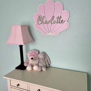 Personalized Seashell Wooden Sign Nursery Name Sign Baby - Etsy