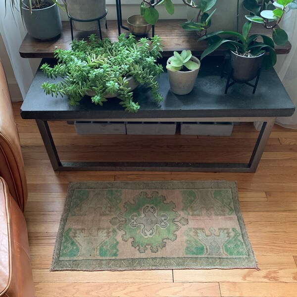 Small Square Rug, Rustic Small Rug,wool Bohemian Rug, Small Oushak Rug ...