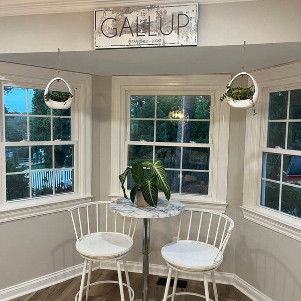 Rustic Established Signs Family Name Gift for Her Modern Farmhouse Est ...