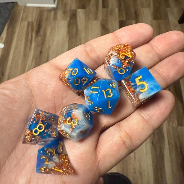 Space Dice / Cosmic Burst - Sharp Edge Dice for Dnd / Dnd Resin Dice ...