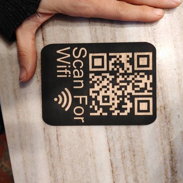 Custom Wifi Sign With QR Code - Etsy