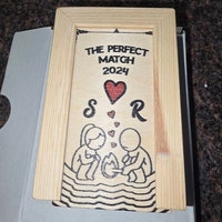 PERSONALIZED Couples Matchbox Wood | Custom Wood Matchbox for Couples ...