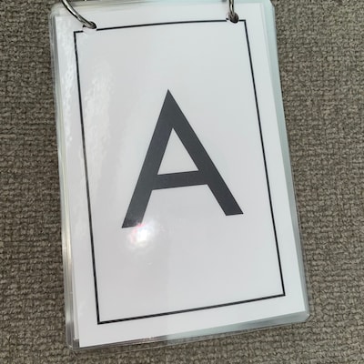 Laminated Alphabet Flash Cards Simple Design Double-sided - Etsy
