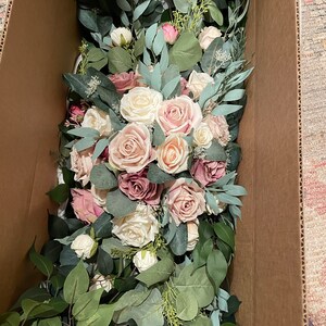 Floor Free Standing Arch Arrangement Aisle Flowers White Boho Pampas ...