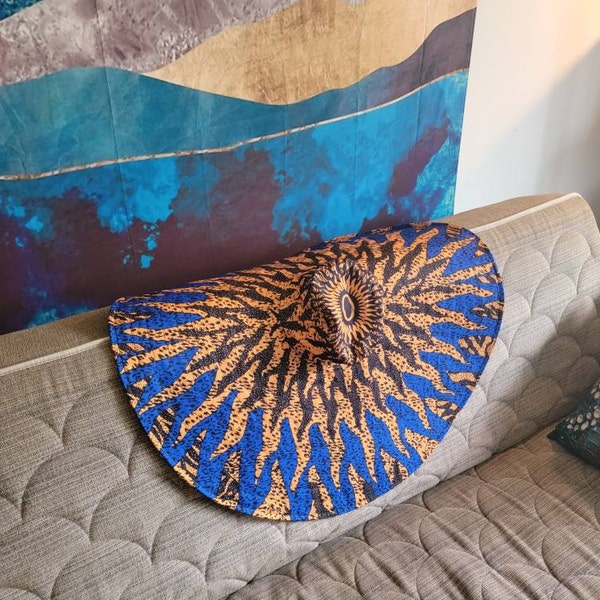 Ankara Oversized Sun Hat / Summer Hat/ Giant Ankara Hat / Big Floppy ...