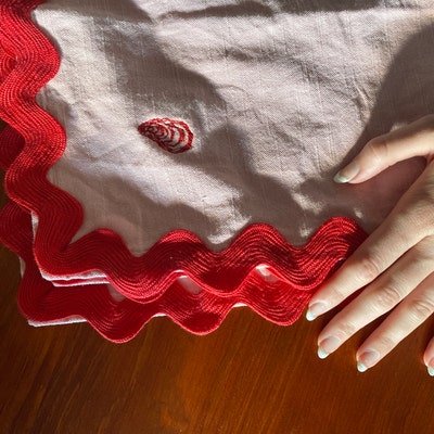 5 Yards Red Jumbo Rick Rack Trim, Red Rick Rack, Jumbo Ric Rac, Rick ...