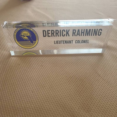 Personalized Desk Name Plate for Office Desk Printed on Acrylic Glass ...