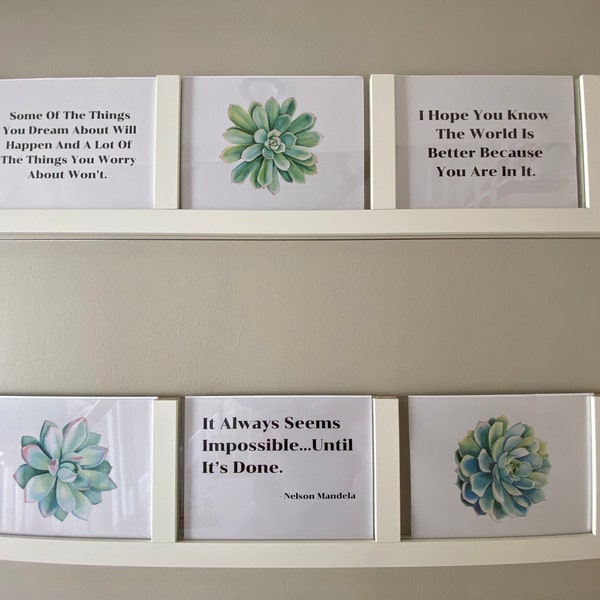 Watercolor Cactus Prints, Set of 4 Succulent Wall Art, Plant Posters ...