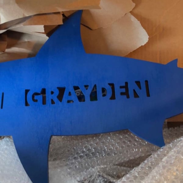 Personalized Great White Shark With Lights or Without Gaming Decor - Etsy