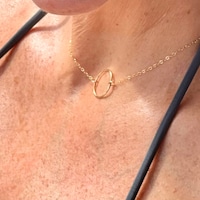 Gold Discreet Day Collar Karma Necklace Sub Collar Subtle Collar, Gold ...