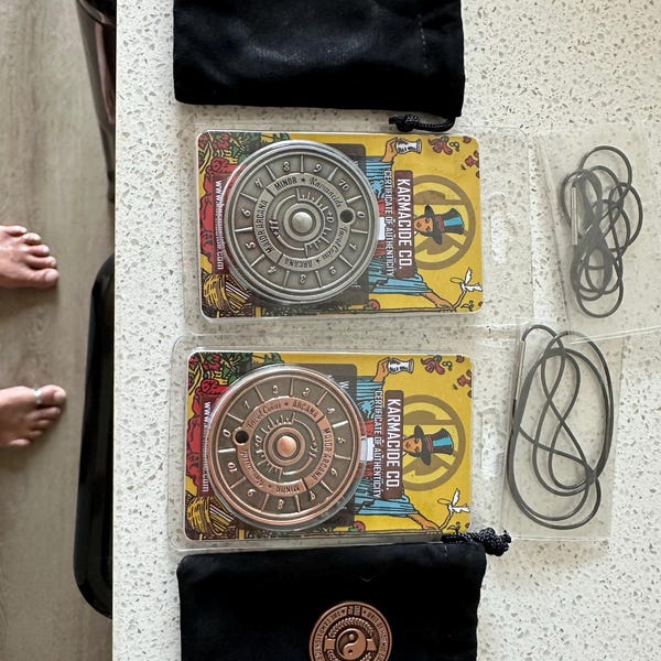 Tarot Wheel-unique Tarot Deck Coin, Fully Functional Spinning Tarot ...