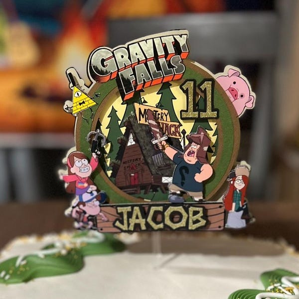 Gravity Falls Birthday Cake Topper: Personalized Party Decor - Etsy