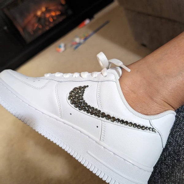 Custom Air Force 1 Bling Rhinestone Sneakers -AF1 Crystal Shoes - Air ...