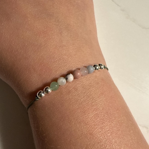 Pregnancy Support Bracelet, Moonstone, Jasper and Rose Quartz, Healthy ...