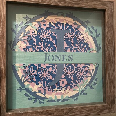 3D Split Monogram A-Z Shadow Box Custom Name Alphabet Family - Etsy