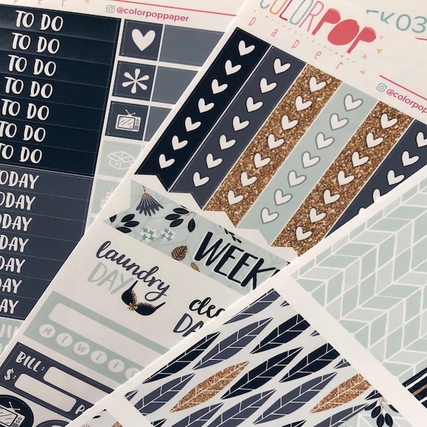 Weekly Sticker Kit, Weekly Stickers, Full Weekly Kit twilight Quartz ...