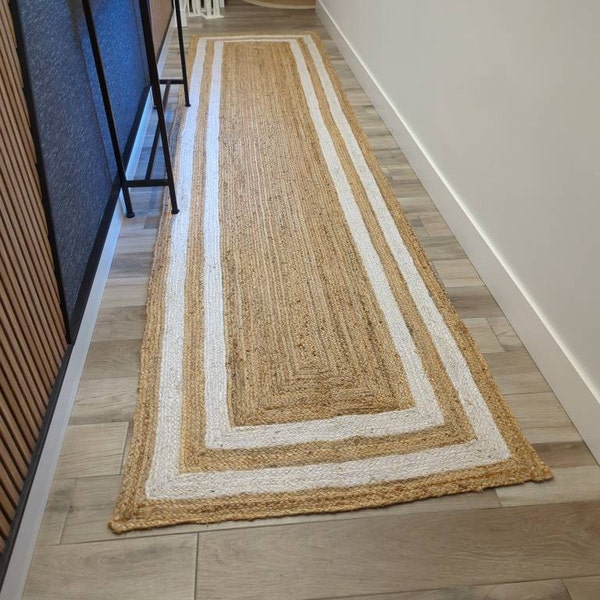 Natural Jute Braided Runner Rug Floor Runner Large Area Rug Rag Rug ...