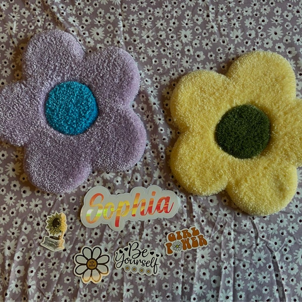 Tufted Flower Rug - Etsy