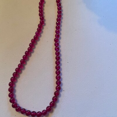 AAAA QUALITY so Gorgeous Ruby Corundum Smooth Round Ball Beads 5.MM ...