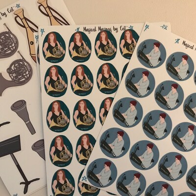 Cool Clarinet Sticker Sheets 2 Sheets - Etsy