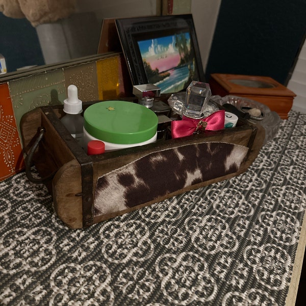 Faux Cowhide Wooden Box / Western Decor / Cow Decor /11.5"- 12” Long - Etsy