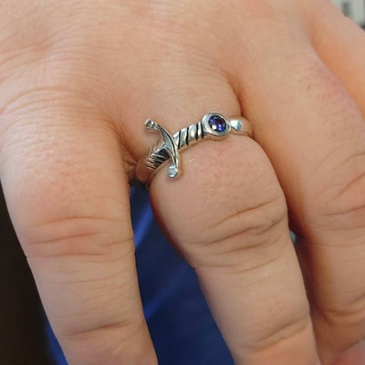 Sterling Silver Ring Tv Flash Logo Hand Carved Unisex for - Etsy