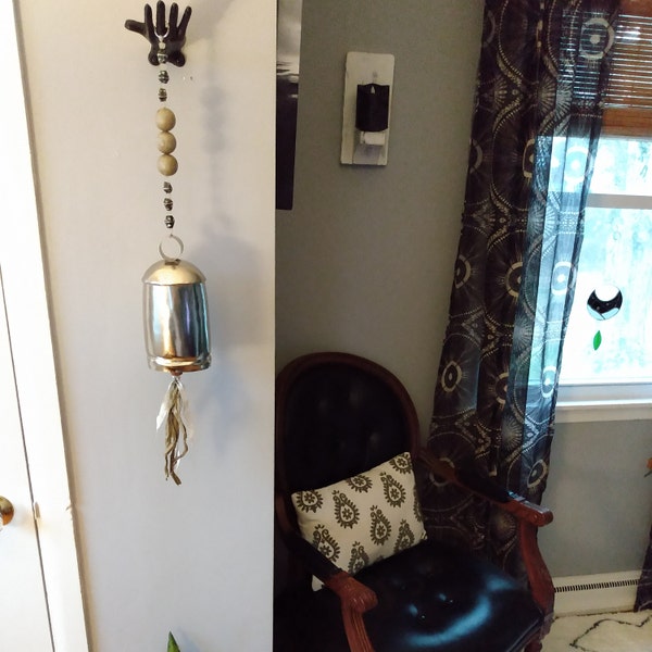 Rusty Vintage Bell, Rusty Bell, Vintage Cow Bell, Beaded String Bell ...