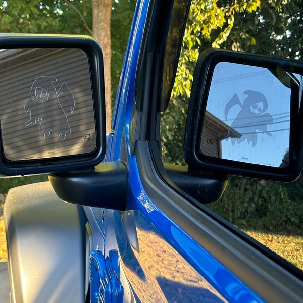 Anti Fog/rain Grim Reaper Mirror Peeker - Car Accessories - Decals ...