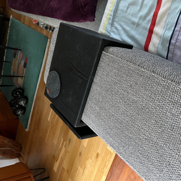 Functional Wood Armrest Table, Couch Arm Rest Table With Magazine Stand ...