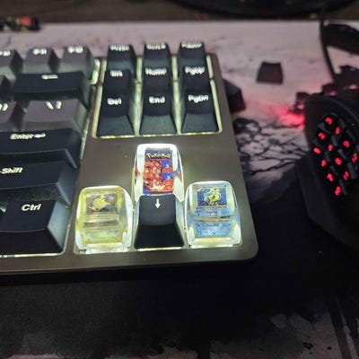 Miniature Holo Pokemon Card Keycaps Base Set - Etsy
