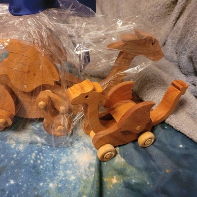 Puff the Magic Dragon Toy, Wood Kids Toy Dragon, Handmade Wood Toys ...