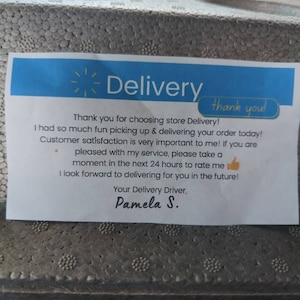Sudster Thank You Card for Customer, Thank You Note, Delivery Driver ...