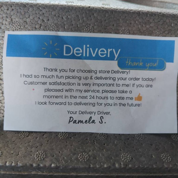 Sudster Thank You Card for Customer, Thank You Note, Delivery Driver ...