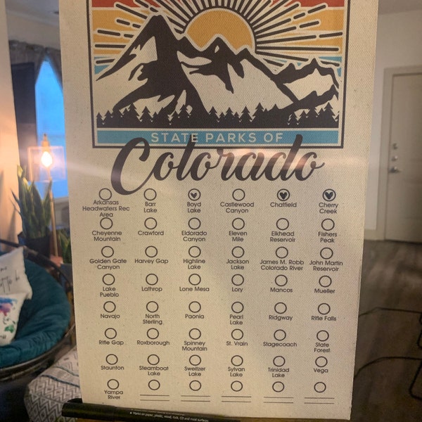 CO State Park Adventure Checklist WITH Pen // Colorado State Park ...