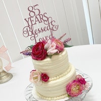 85 Years Blessed & Loved, 85th Birthday, 85th Birthday, 85 Cake Topper ...