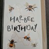 Hap-bee Birthday Card for Bee Lovers, A6 Bumble Bee Birthday Greetings ...