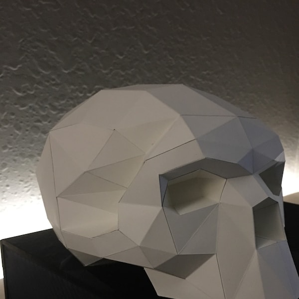 Human Skull - 3D Papercraft Model. Downloadable DIY Template - Etsy ...
