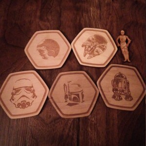 Star Wars Coasters Star Wars Party Decorations Star Wars | Etsy