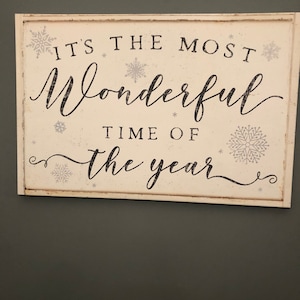 It's the Most Wonderful Time of the Year Rustic Christmas Sign Holiday ...