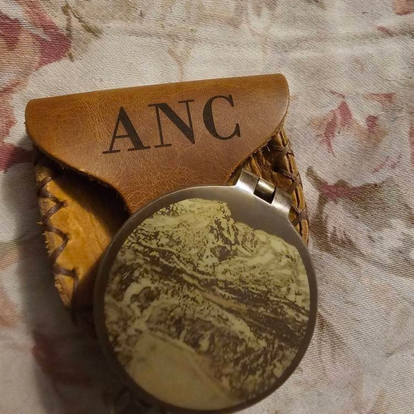 Engraved Working Brass Antique Compass for Men, Custom Handmade Pocket ...