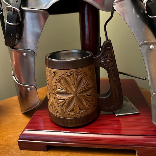 Personalized Viking Tankard Wooden Beer Mug Groomsman Best Man Groom ...