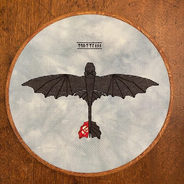 Toothless HTTYD Cross Stitch Pattern PDF - Etsy