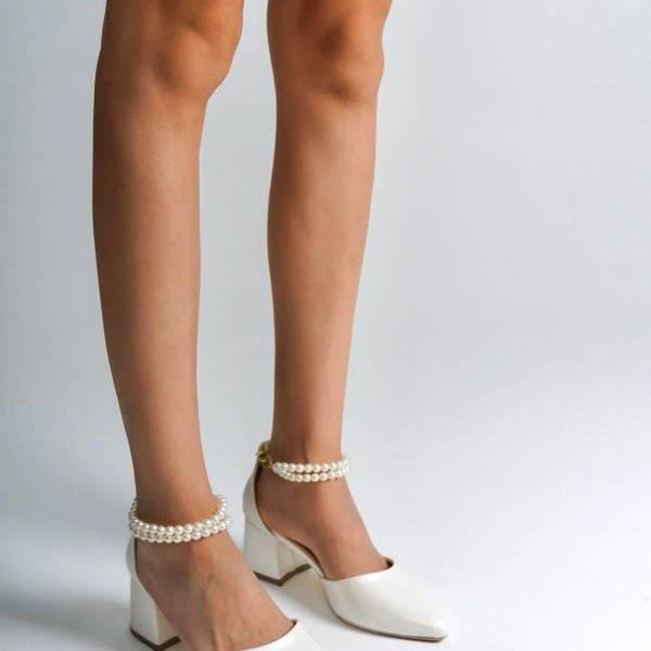 Ivory Bridal Heels, Bride Shoes, Ivory Block Heels, Ivory Wedding Shoes ...